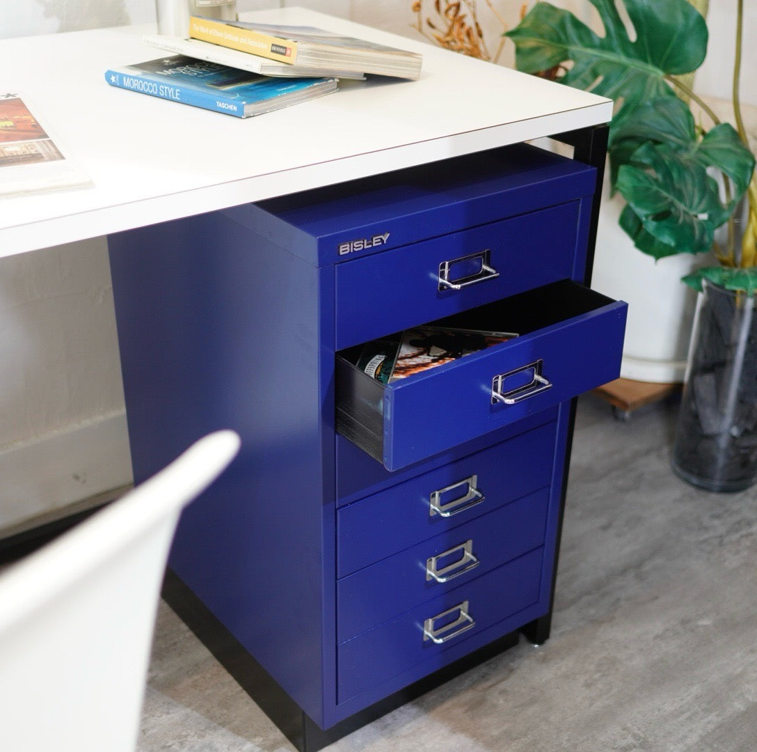 ビスレー / BISLEY BAシリーズ A3キャビネット 6段 ブルー 中古 デスク収納 引出し 青 スチール