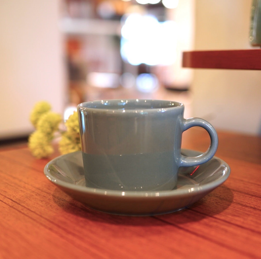アラビア / ARABIA ティーマ / Teena カップ&ソーサー グレー カイ・フランク フィンランド 北欧