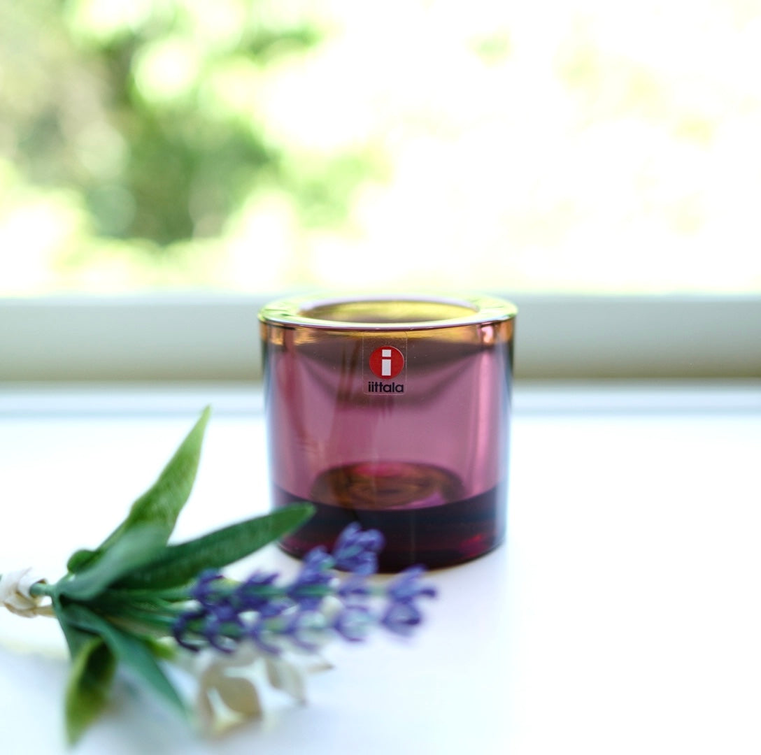 イッタラ / iittala マリメッコ / marimekko コラボ kivi キャンドルホルダー パープル 中古 SCOPE 別注