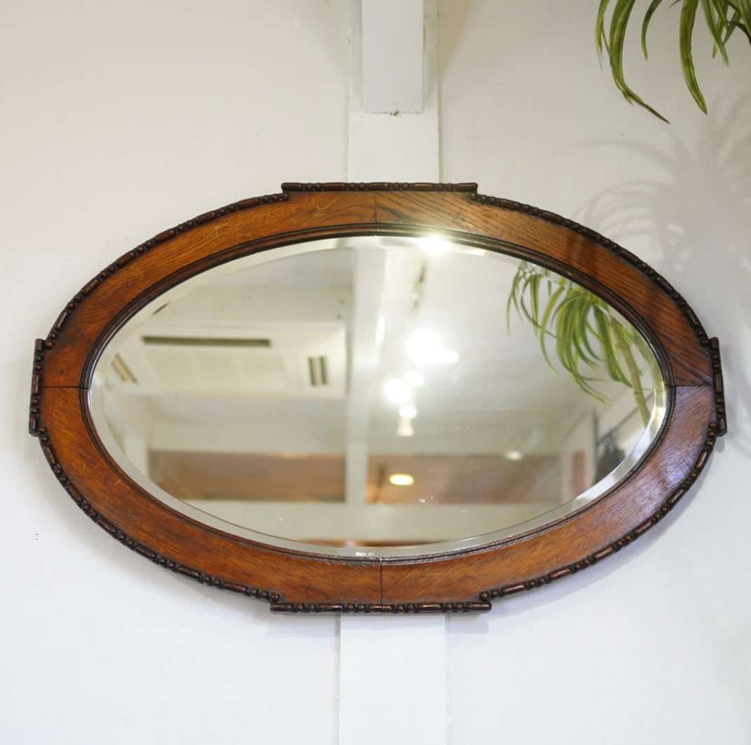 ブリティッシュアンティーク オーバルミラー 中古 イギリス 英国 壁掛け鏡 雑貨