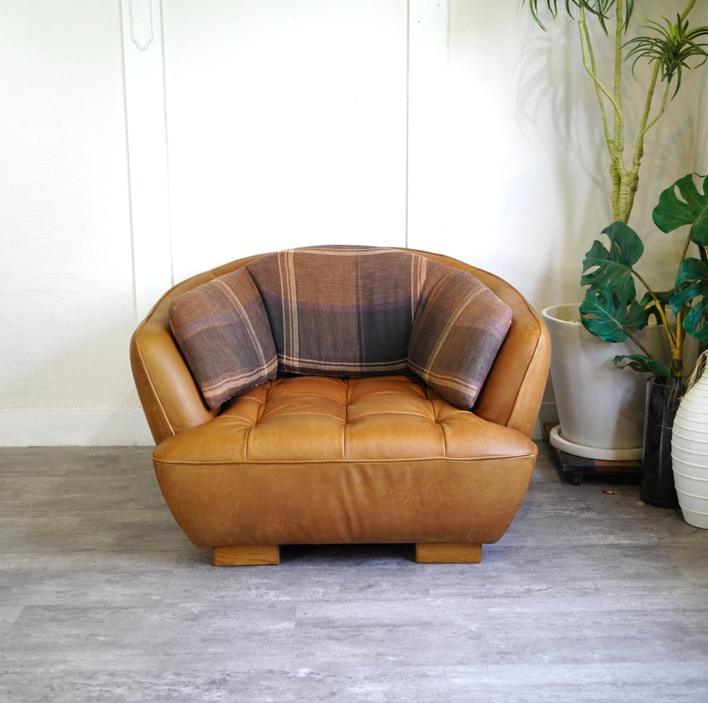 クラッシュゲート / CRASH GATE オピアムソファ 1P & オットマン 中古 ドラマ掲載 レザー 本革