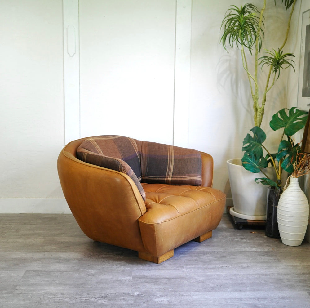 クラッシュゲート / CRASH GATE オピアムソファ 1P & オットマン 中古 ドラマ掲載 レザー 本革